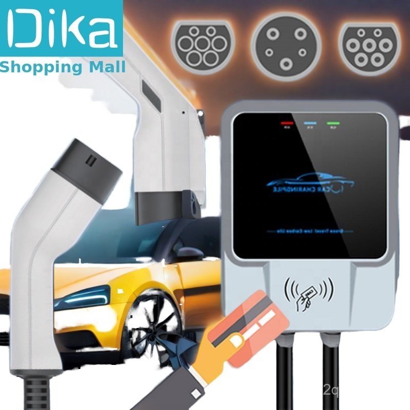 【DK】7 11 22 KW Type2 Wall-Mounted EV Charger Home AC Wallbox 1 Phase ...