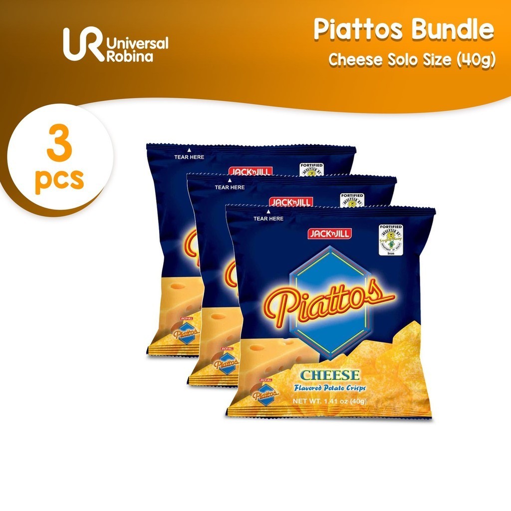 Piattos Cheese Flavored Potato Crisps 40g - 3 packs | Shopee Philippines