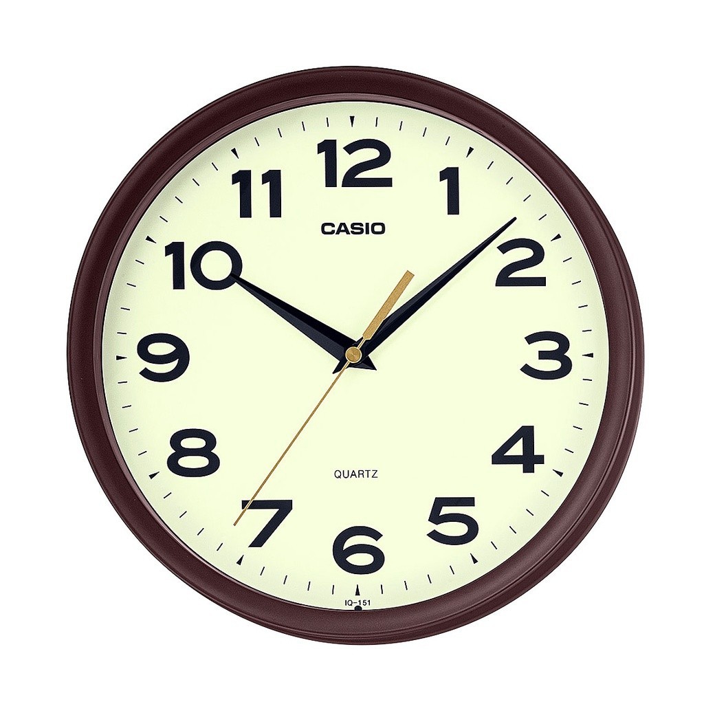 Casio Wall Clock (IQ-151-5DF) Brown Beige 250mm x 250mm x 41mm | Shopee ...