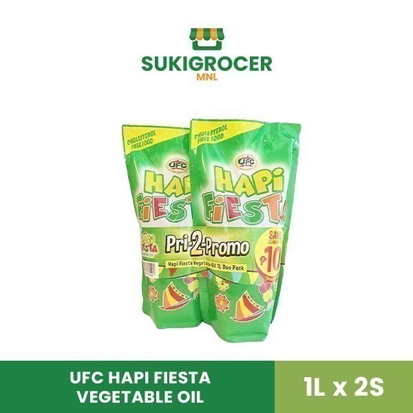 UFC Hapi Fiesta Vegetable Oil 1L x 2s | Shopee Philippines