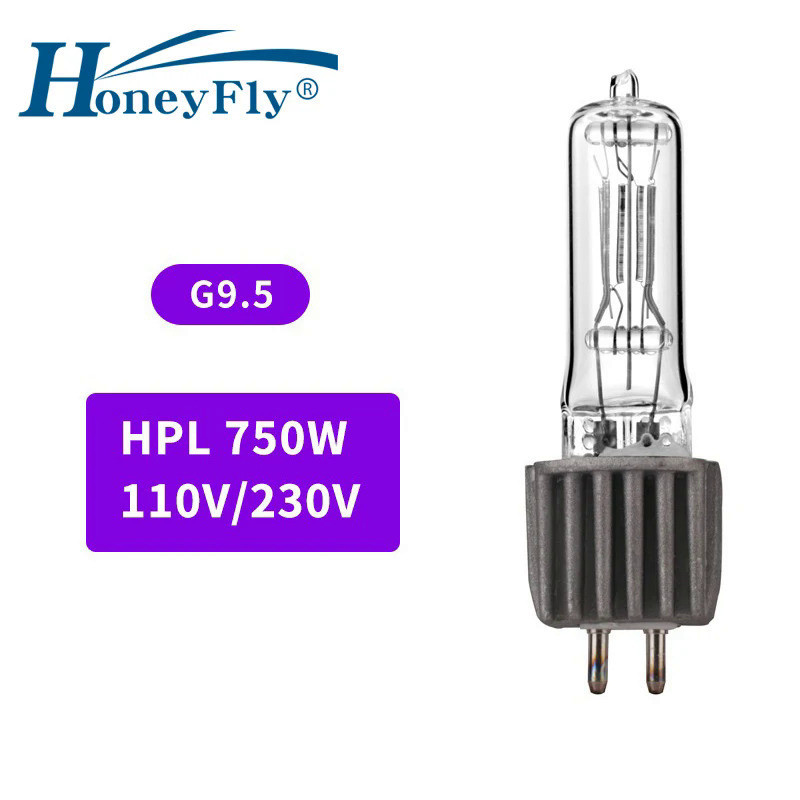 ⓋHoneyFly G9.5 Halogen Lamp Bulb With Radiator 230V 110V 750W HPL ...
