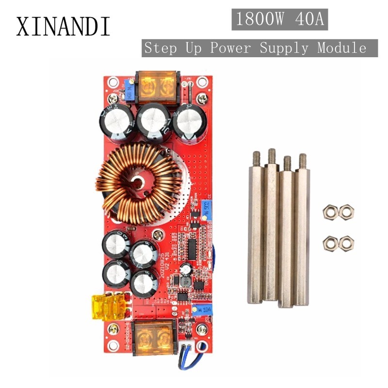 ๑1800W 40A DC-DC Boost Converter Step Up Power Supply Module 10-60V to 12-90V Adjustable ...