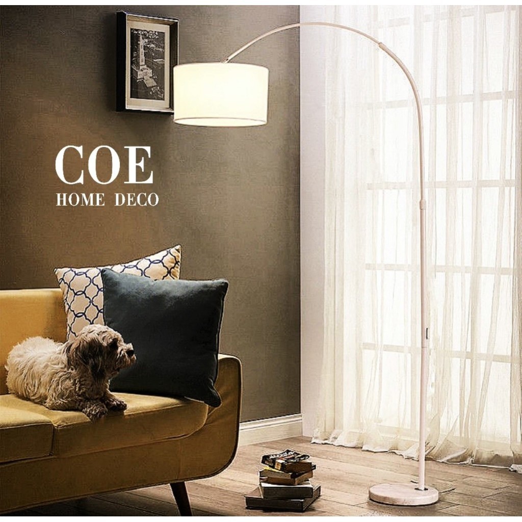 COE LED Floor Lamp Stand Shade with Flexible Swing Arm For Living Room ...