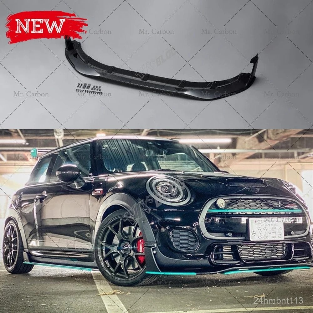 FOR MINI F56 JCW GIOMIC-STYLE CARBON FIBER GLASS FRONT LIP TRIM BODY KIT TUNING PART F56 FRP ...
