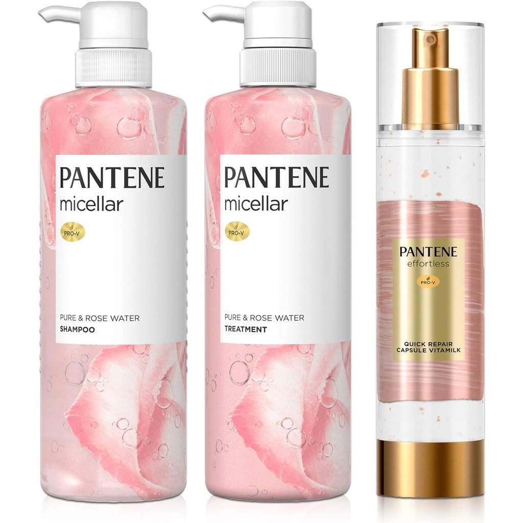 NEW ARRIVAL Pantene Micellar Pure & Rose Shampoo and Treatment Pump Set ...