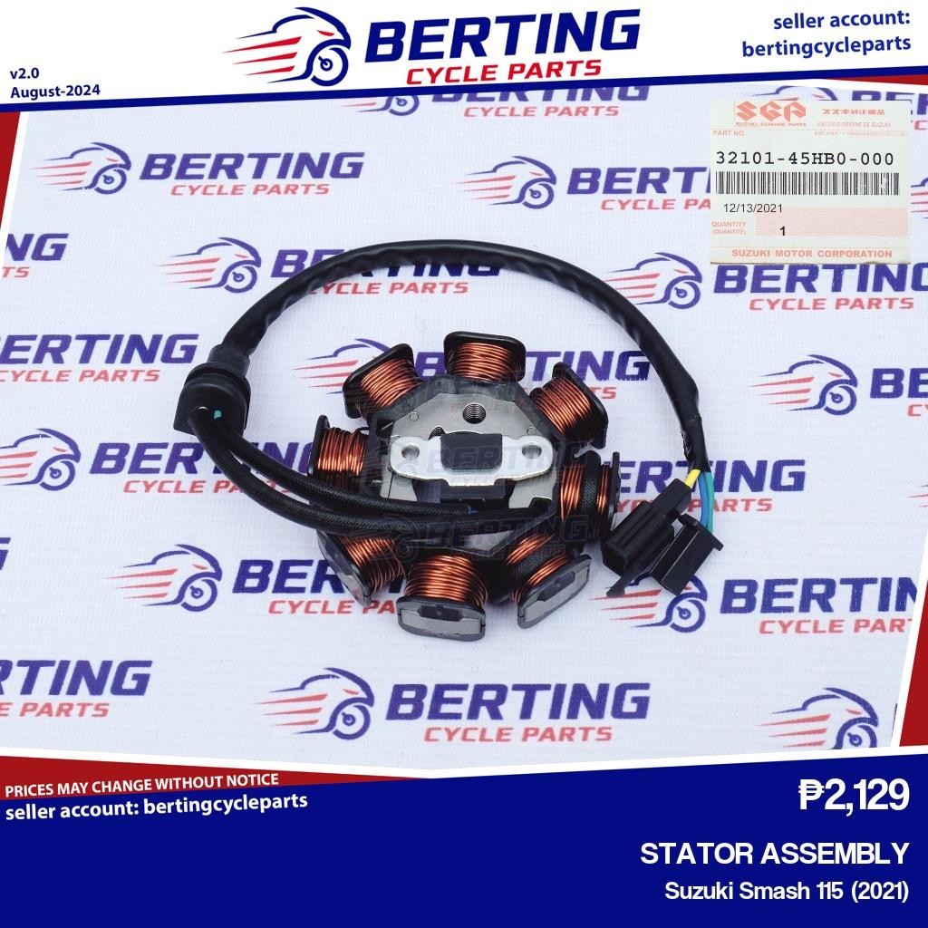 SGP STATOR ASSEMBLY Suzuki Smash 115 (2021) Genuine 32101-45HB0-000 ...