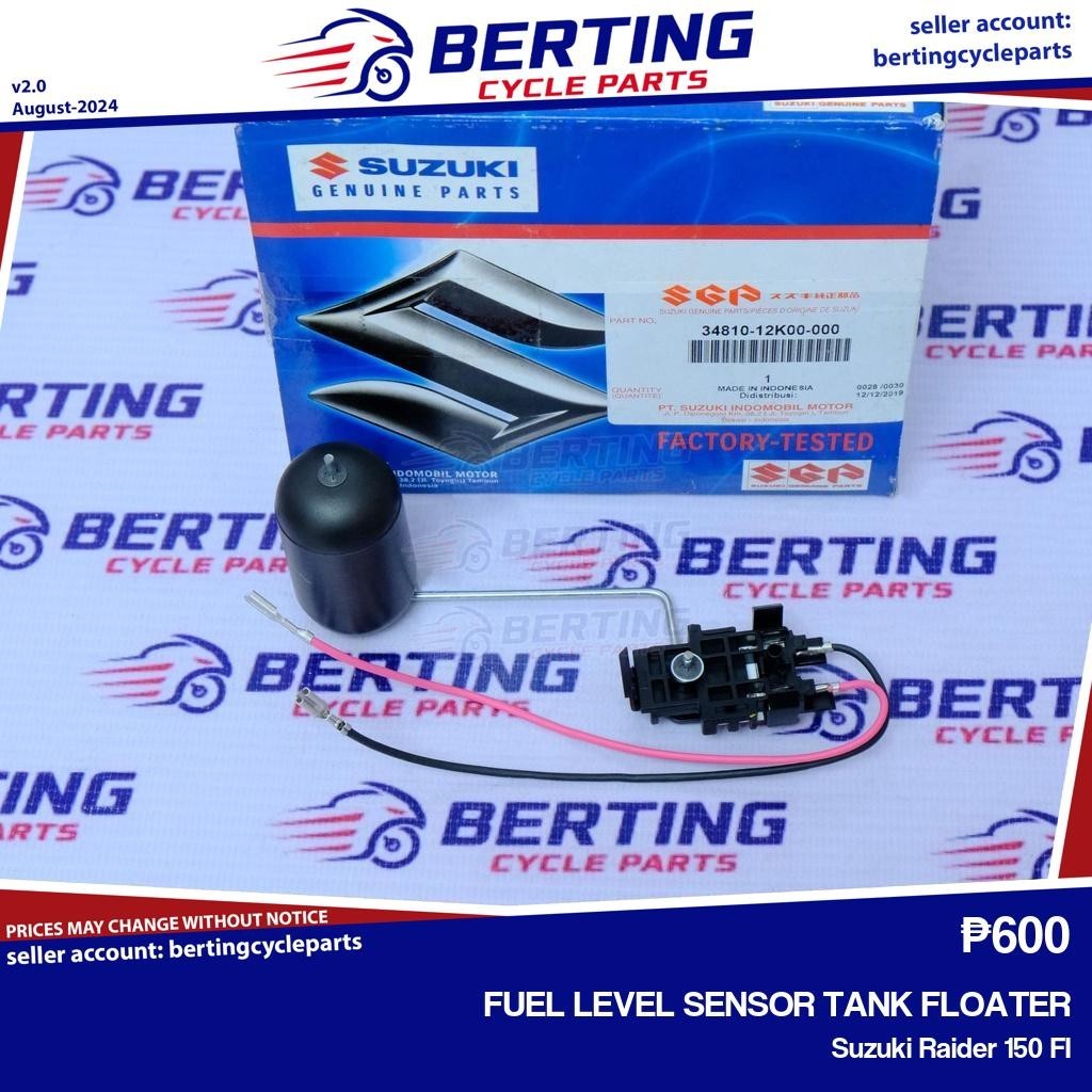 SGP FUEL LEVEL SENSOR TANK FLOATER Suzuki Raider 150 FI Genuine 34810 ...
