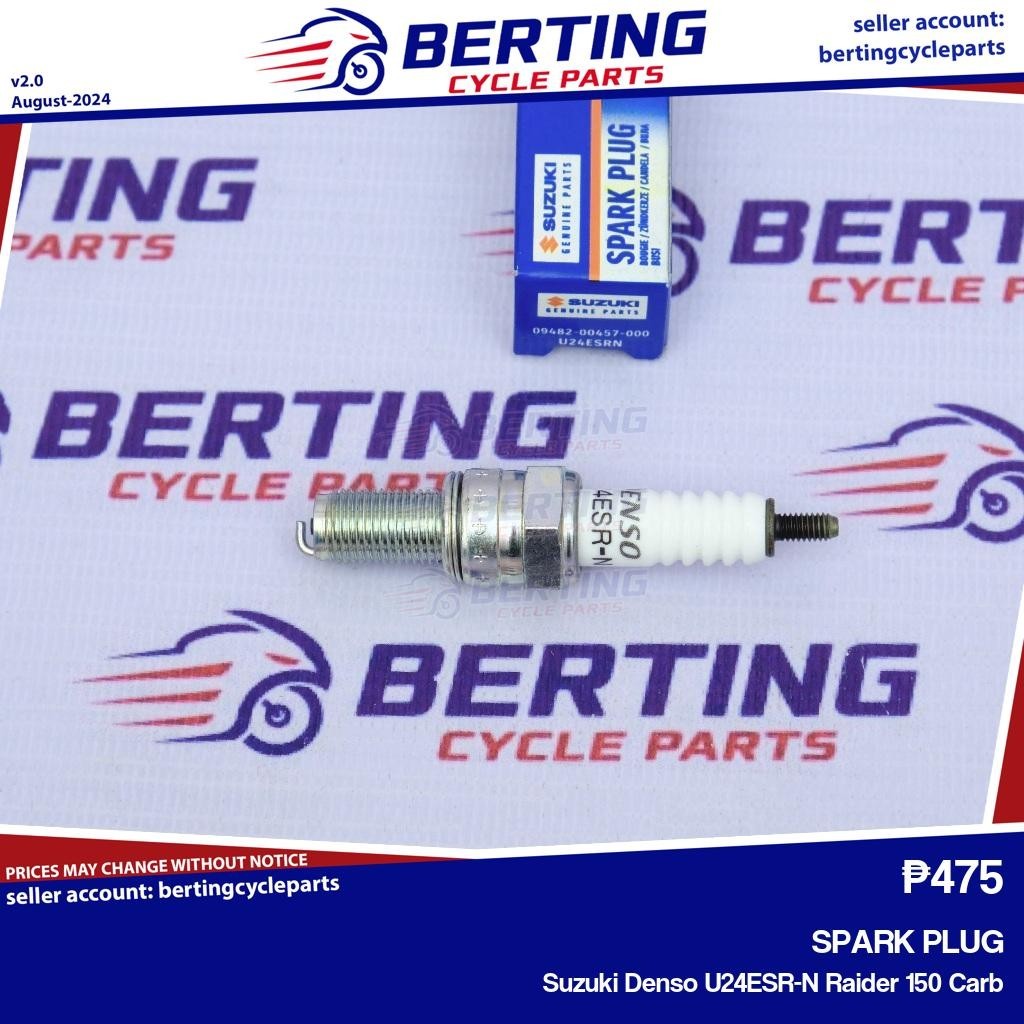 SGP SPARK PLUG Suzuki Denso U24ESR-N Raider 150 Carb Genuine 09482 ...