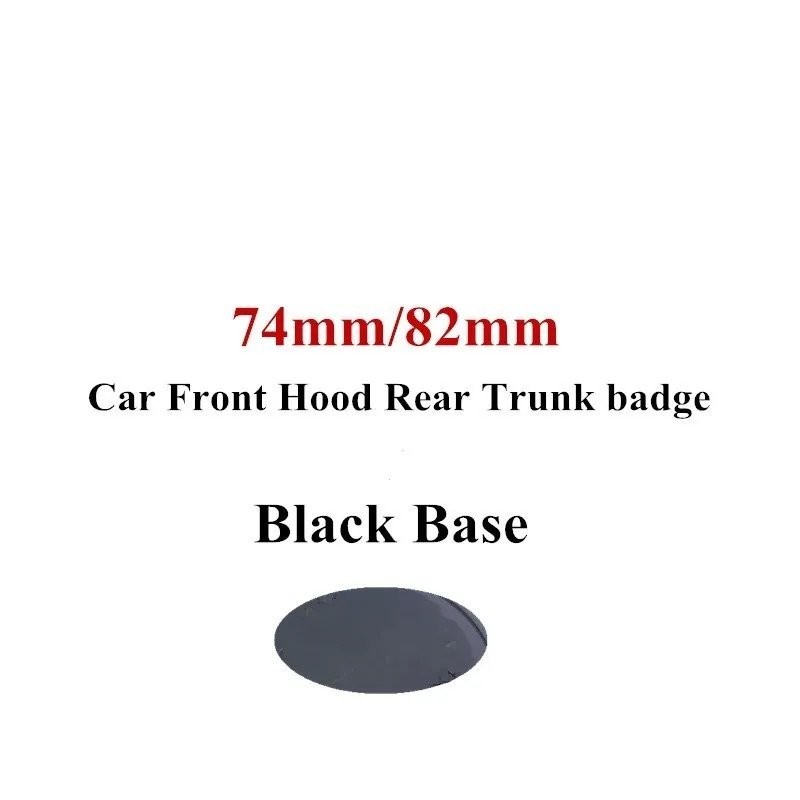 20pcs Black Base Blue/White 82MM Front Hood Rear Trunk Emblem Badge For ...