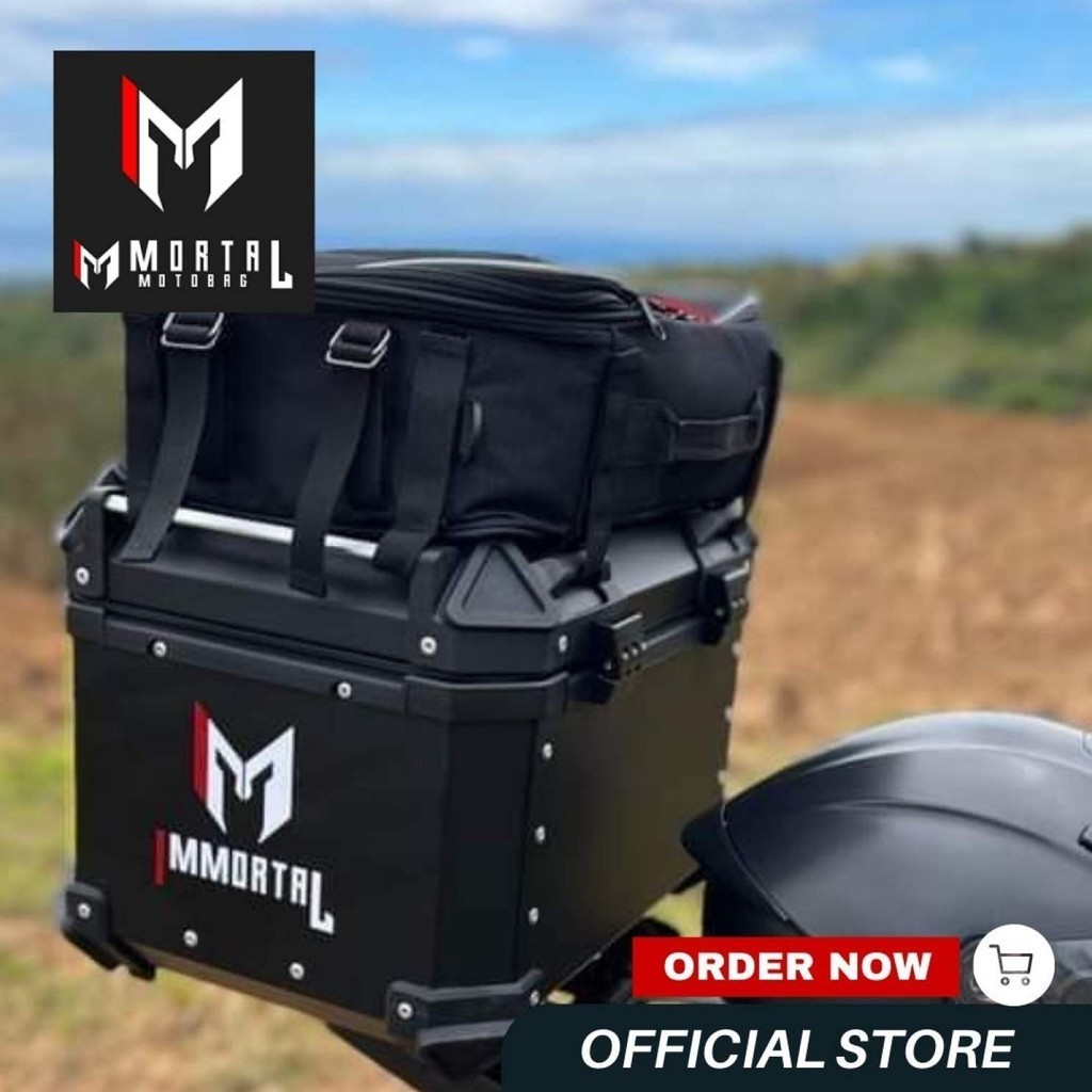 Immortal Top Box Bag Black with Reflector | Shopee Philippines