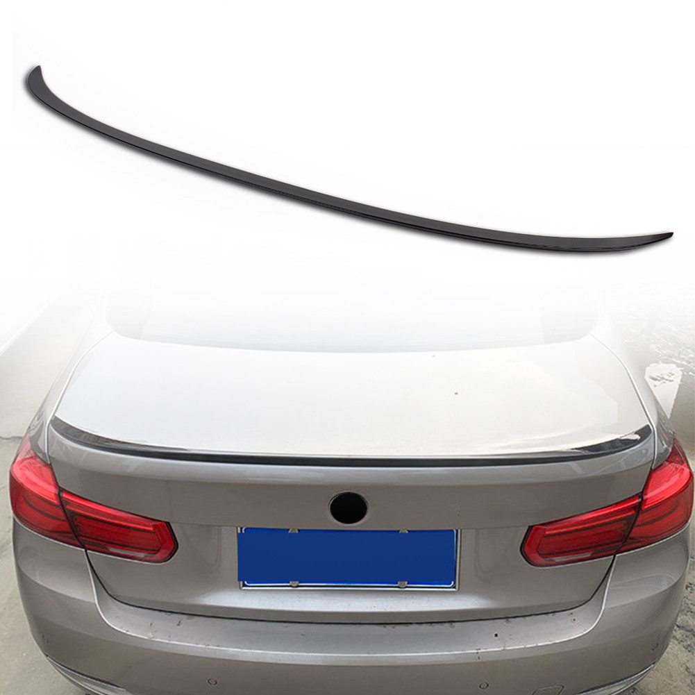 유Car Rear Boot Trunk Wing Tail Spoiler Lip Splitter Trim Glossy Black ...