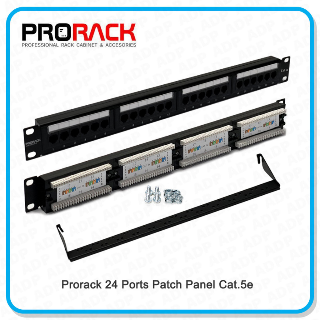 PRORACK 24 ports Cat5e Fully Loaded Patch Panel | Shopee Philippines