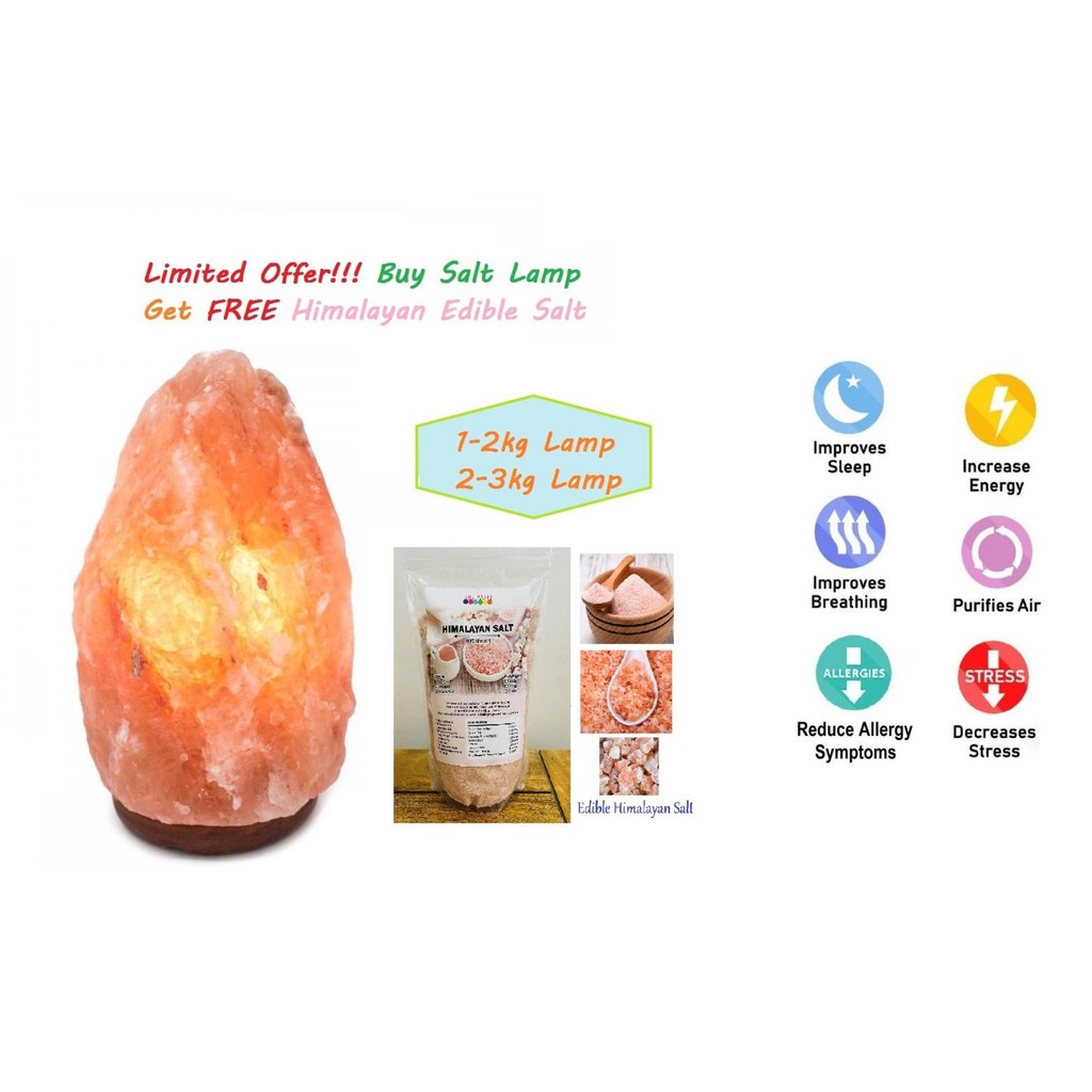 Pakistan Himalayan Salt Lamp 2-3 and 1-2kg Natural Shape With Free ...