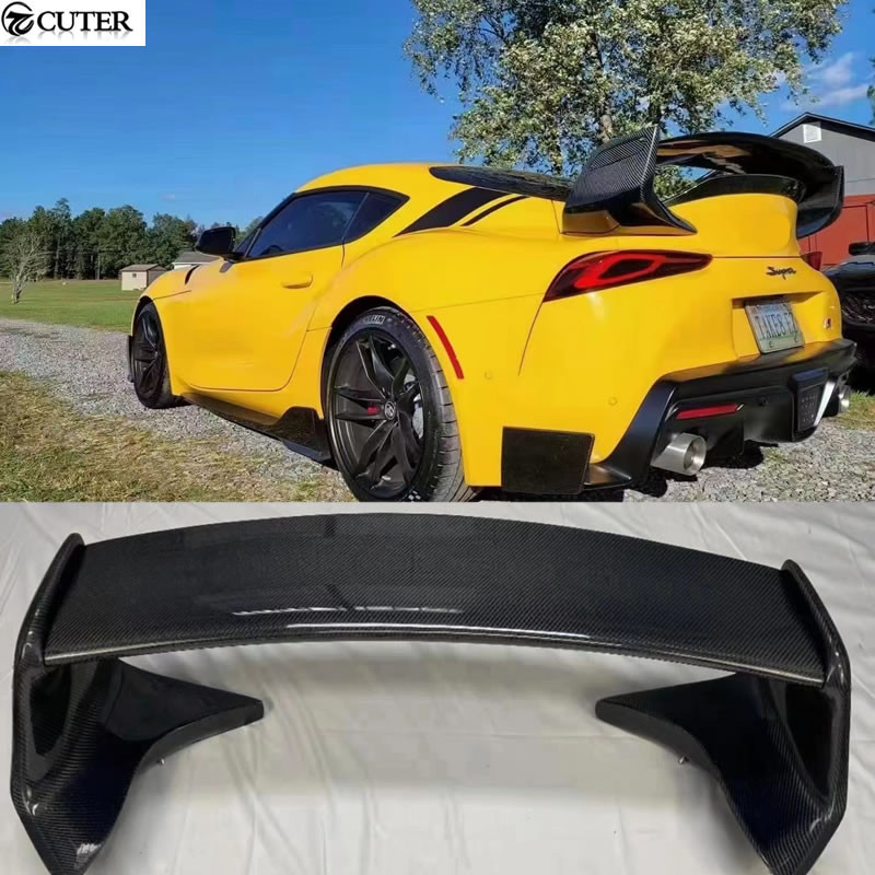 Supra A90 Stand Style Carbon Fiber FRP Rear Spoiler Wing for Toyota ...