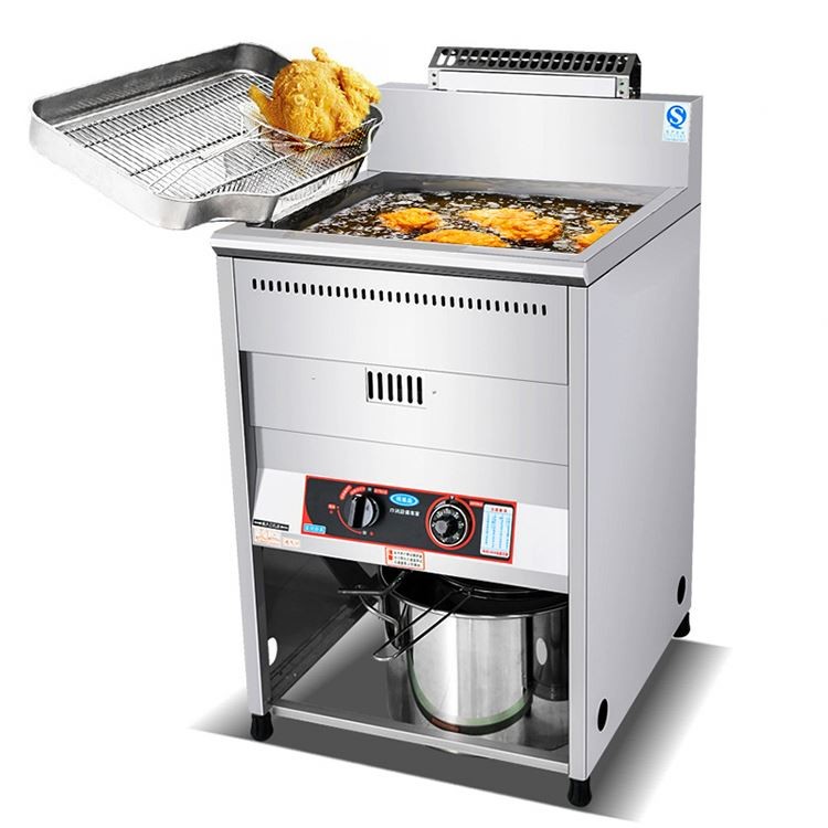 ♥Commercial Electric Chicken Chips Fryer Potato Chip Frying Machine Gas ...