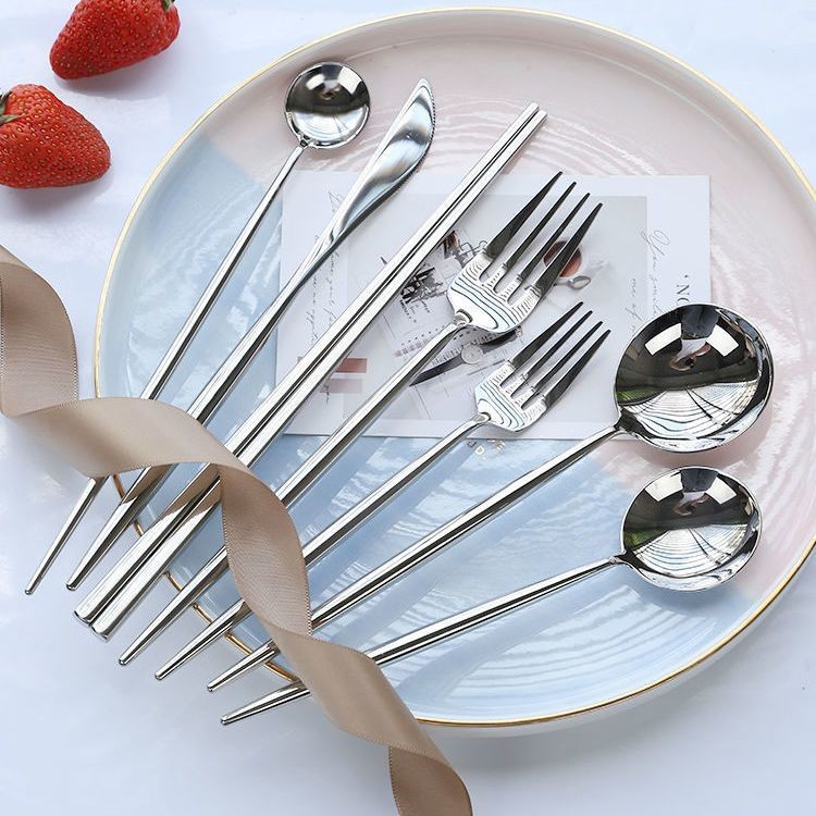 1PC Korean Cutlery Korean Style Flatware Stainless Steel Dining Spoon ...