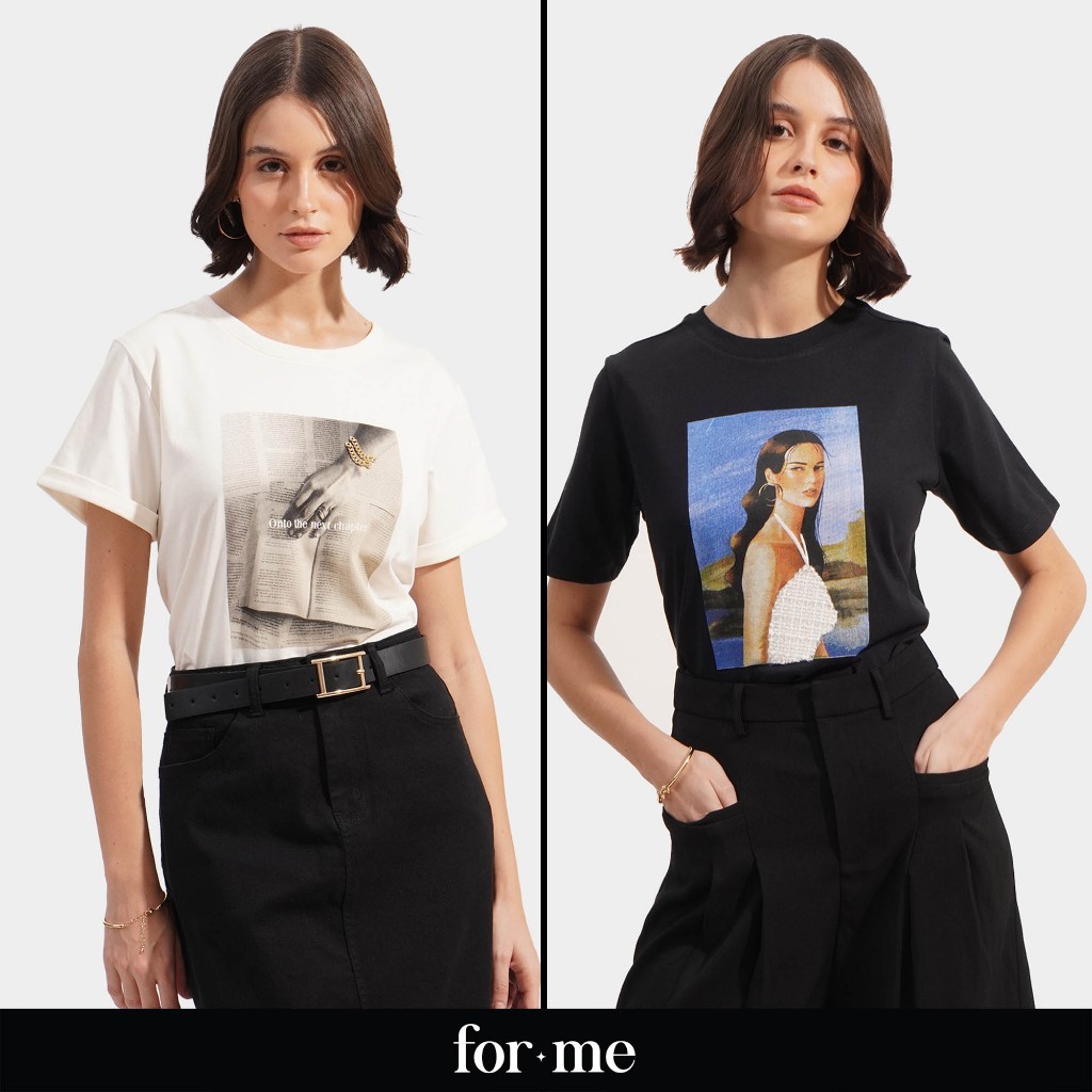 ForMe Regular Fit Graphic T-Shirt Collection for Women | Shopee Philippines