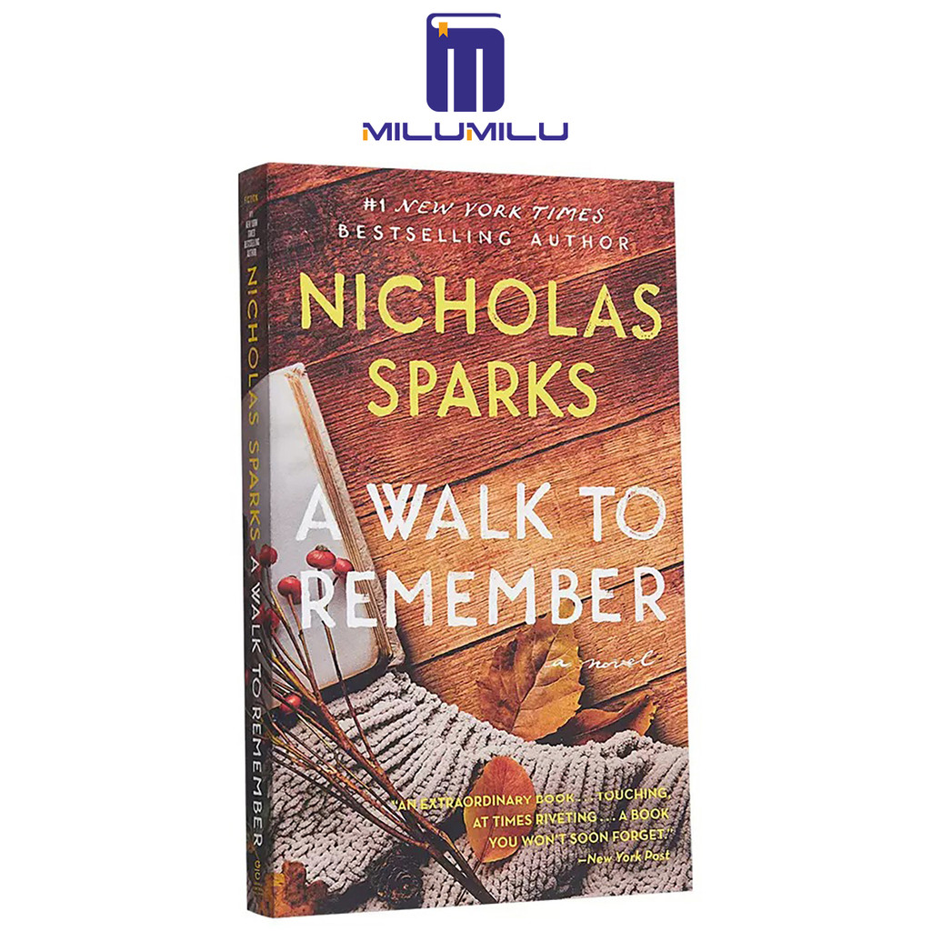 Milu A Walk To Remember Nicholas Sparks Original English Books | Shopee ...