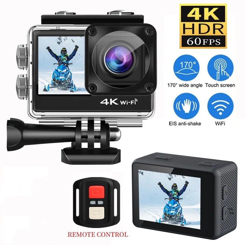 【4K 60fps Action Touch Screen Camera EIS Stabilization Ultra Wide Angle ...