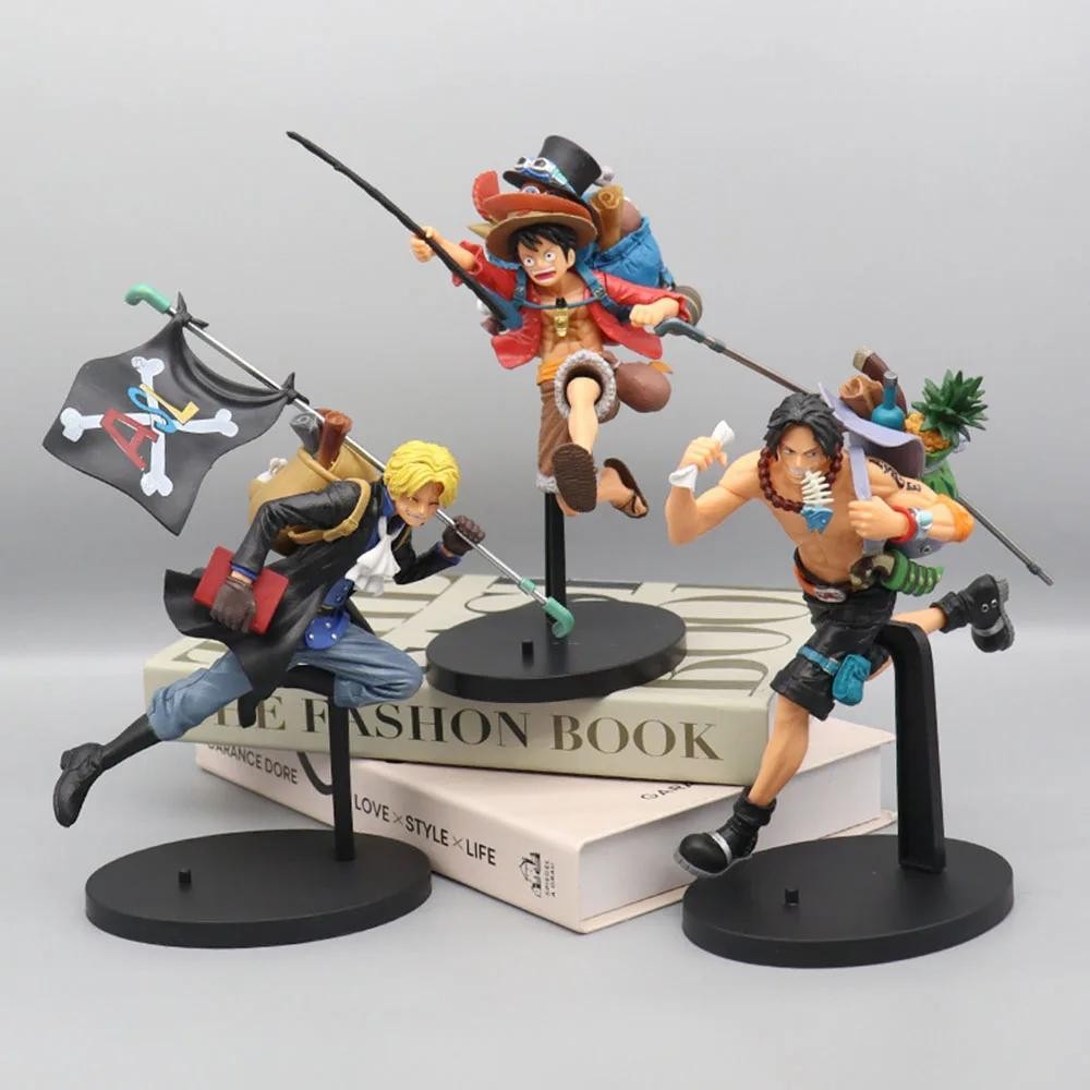 18cm Anime One Piece Figure Running Sabo Backpack Portgas D Ace Monkey ...