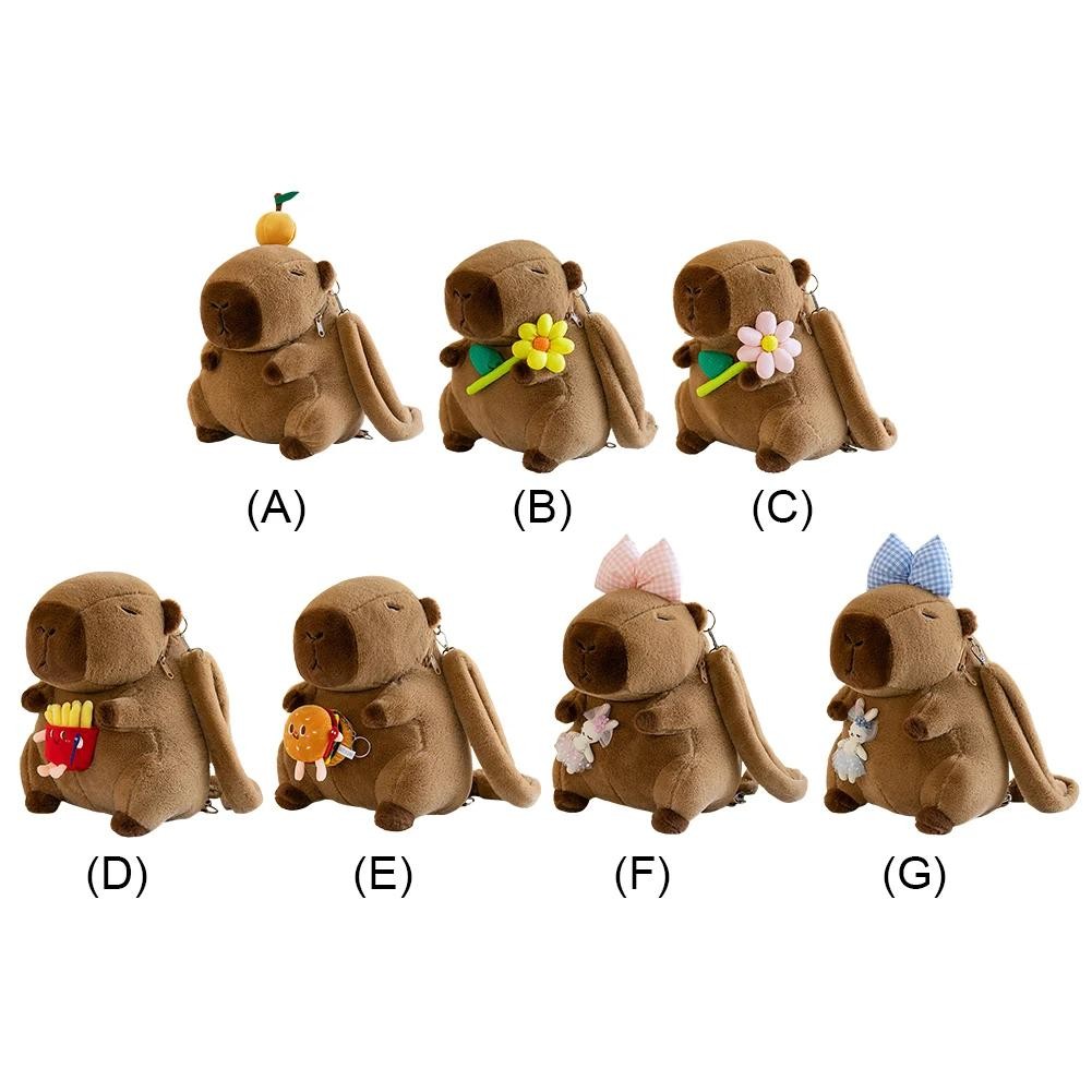 Cute Capybara Plush Backpack Funny Cartoon Capybara Shoulder Bag ...