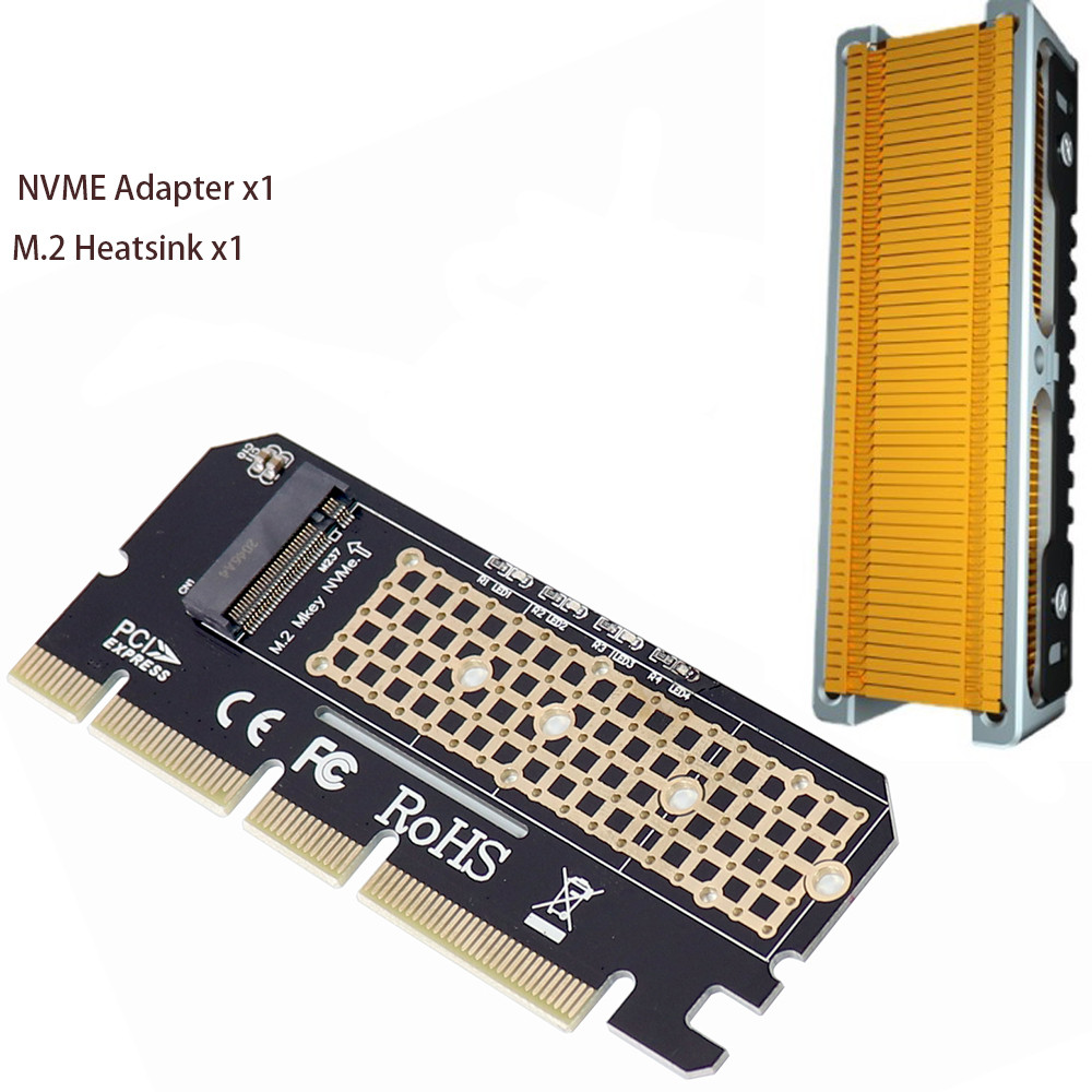 ☸M2 NVMe SSD NGFF To PCIE 4.0 X4 Adapter M Key PCI Express M.2 NVME SSD ...