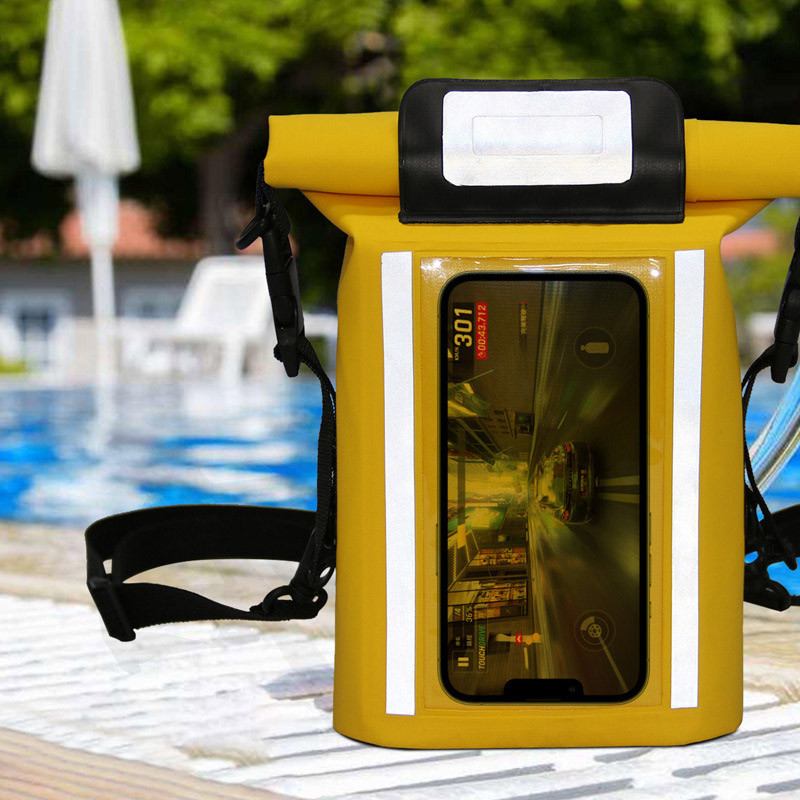 ☢Waterproof PVC Dry Bag Front Cycling Pocket Backpack Touch Screen ...