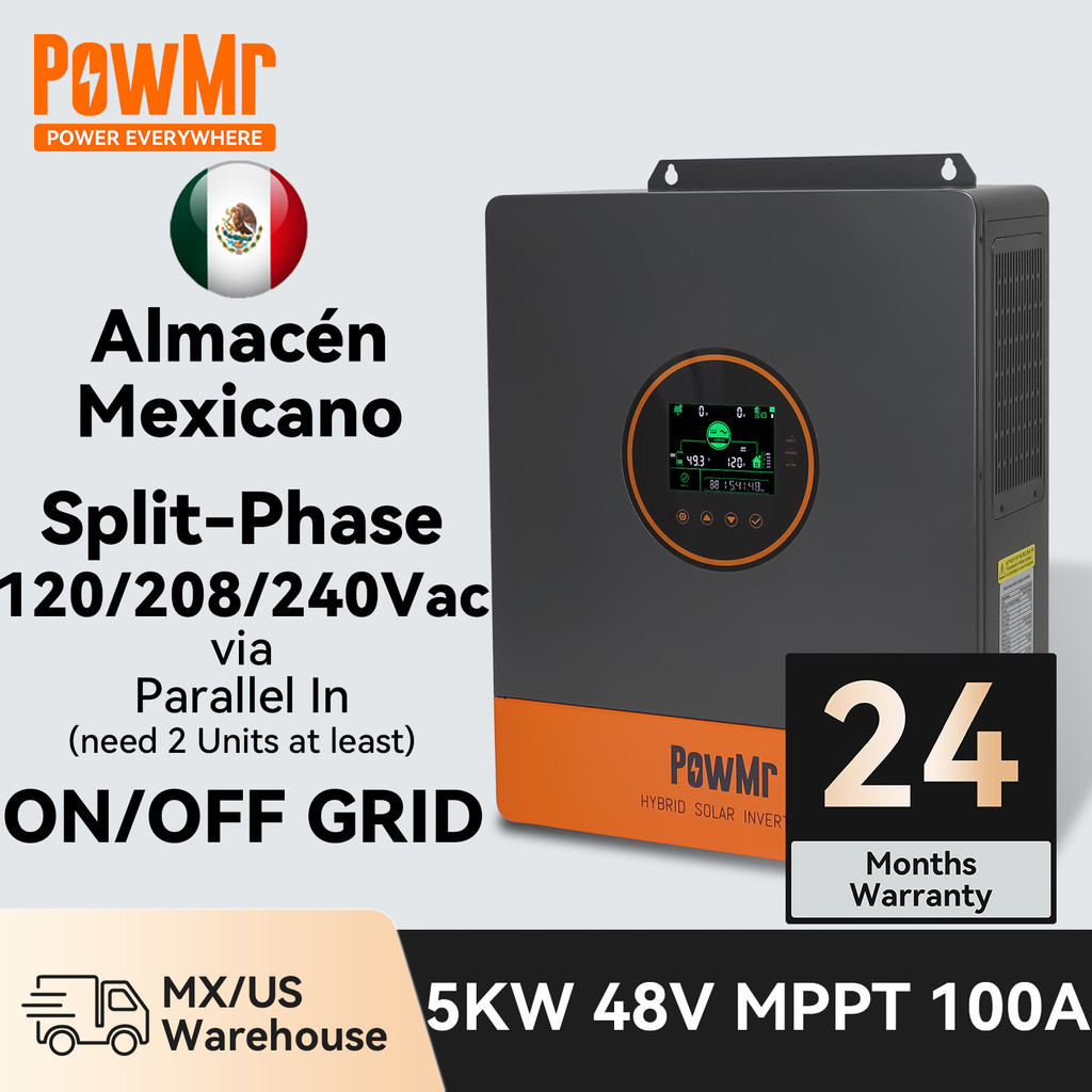 PowMr Split-Phase 120V 208V 240V Solar Inverter Need Parallel In 2 ...