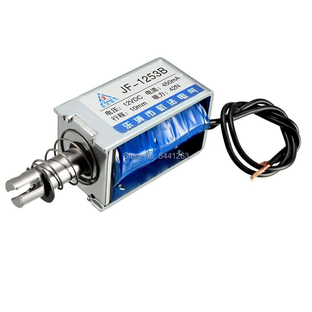 유JF-1253B DC6V 12V 24V 42N 10mm Stroke Pull Push Type Open Frame ...