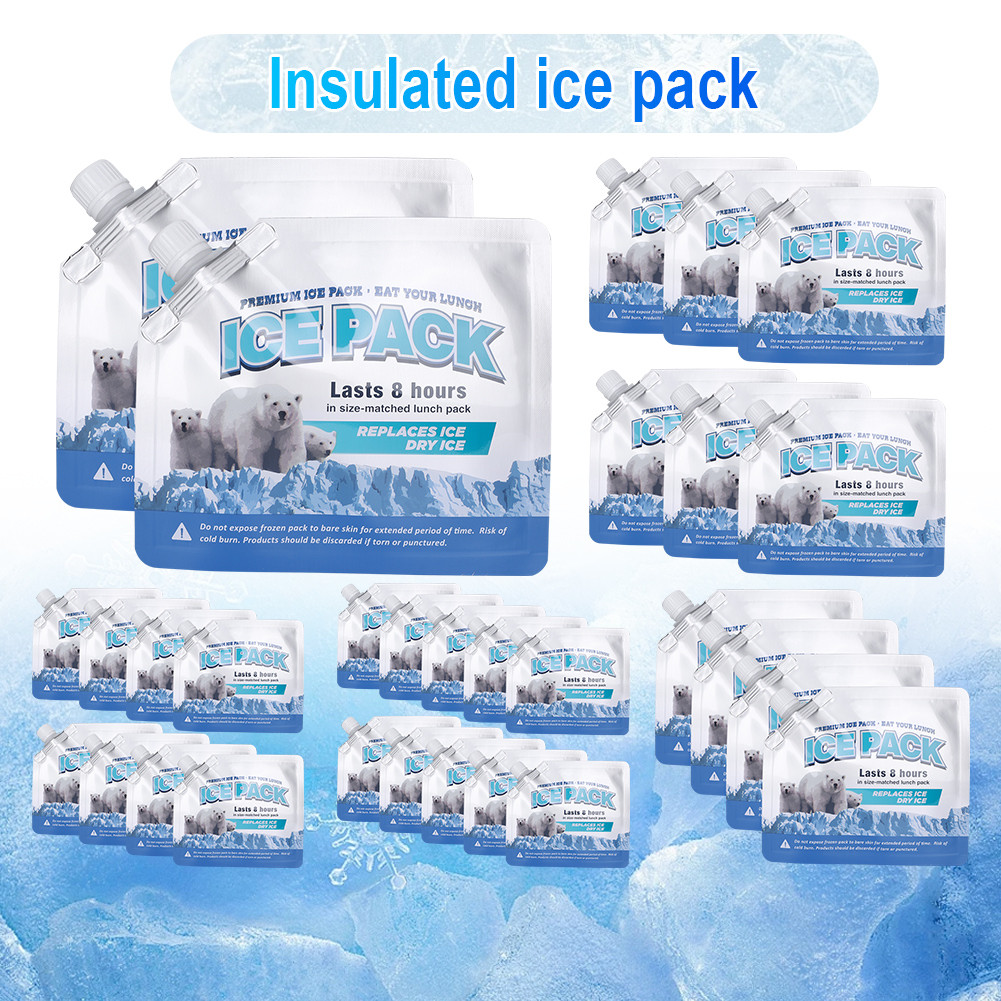 ☠Cooler Ice Packs Up To 48 Hours Gel Water Filled Ice Pack Long Lasting ...