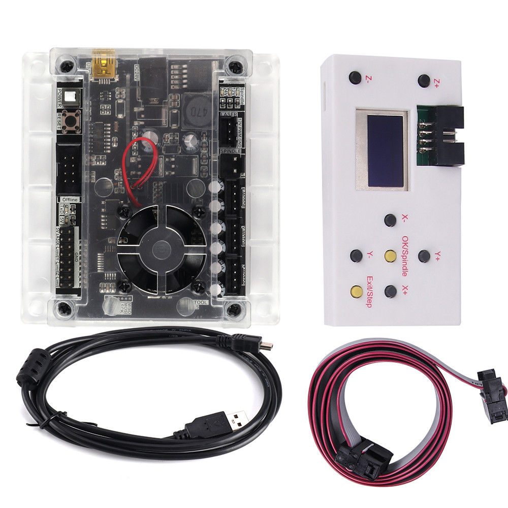 ☈Upgraded 3 Axis Offline Controller Board GRBL USB Port CNC Engraving ...