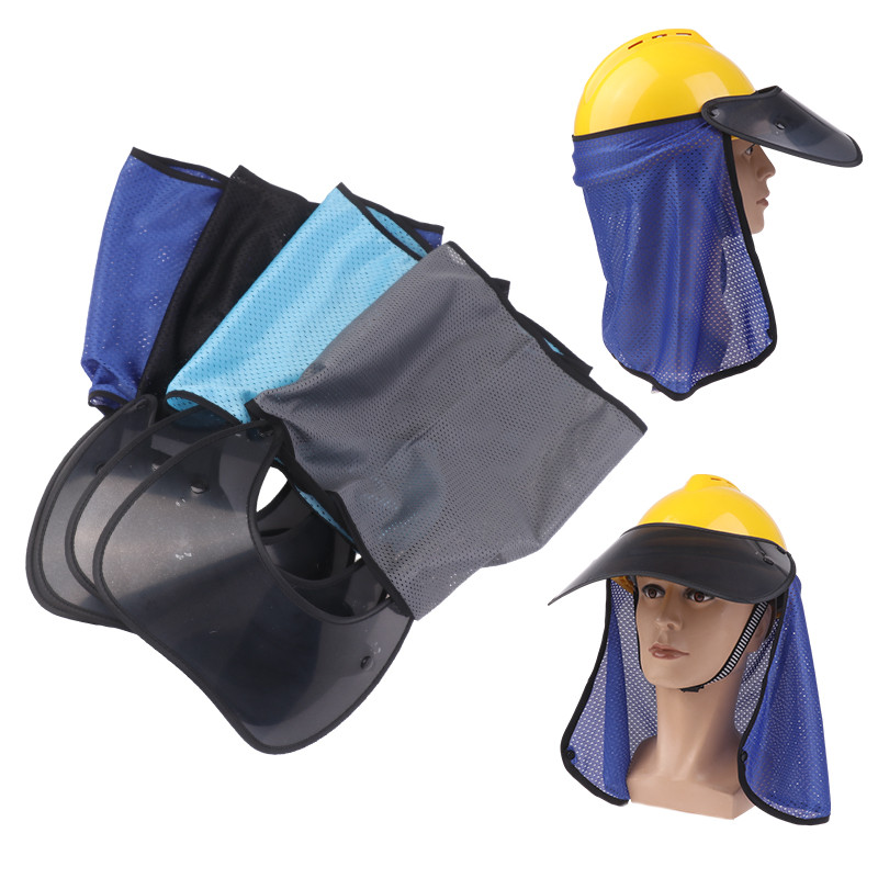Summer Sun Shade Safety Helmet Neck Shield Helmets Safety Cap Hat ...