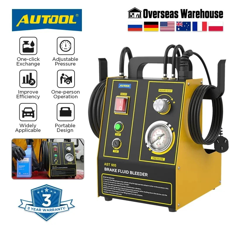 ☀AUTOOL AST605 Brake Oil Changer Exchanger Oil Pump Brake Oil Exchanger Car Brake Purge Oil Pump ...