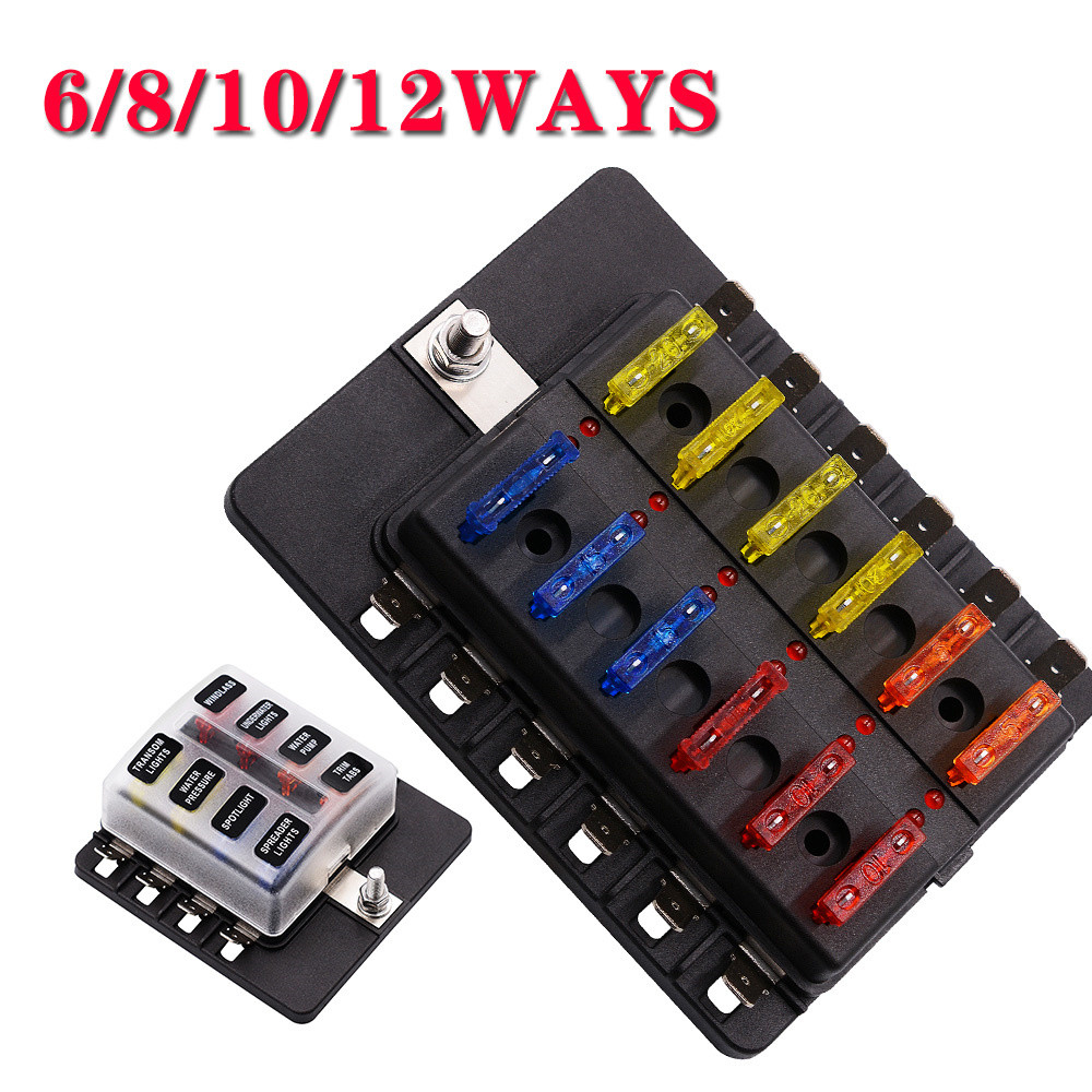 유Universal Car 6 Way 8 Way Blade Fuse Terminal Block Auto Track Fuse ...