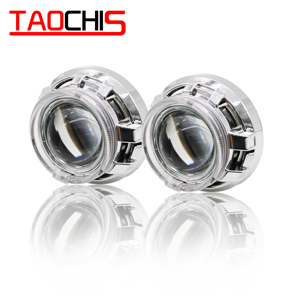 ☪TAOCHIS APP LED Angel Devil Eyes Bi xenon Lens Projector Headlight For ...