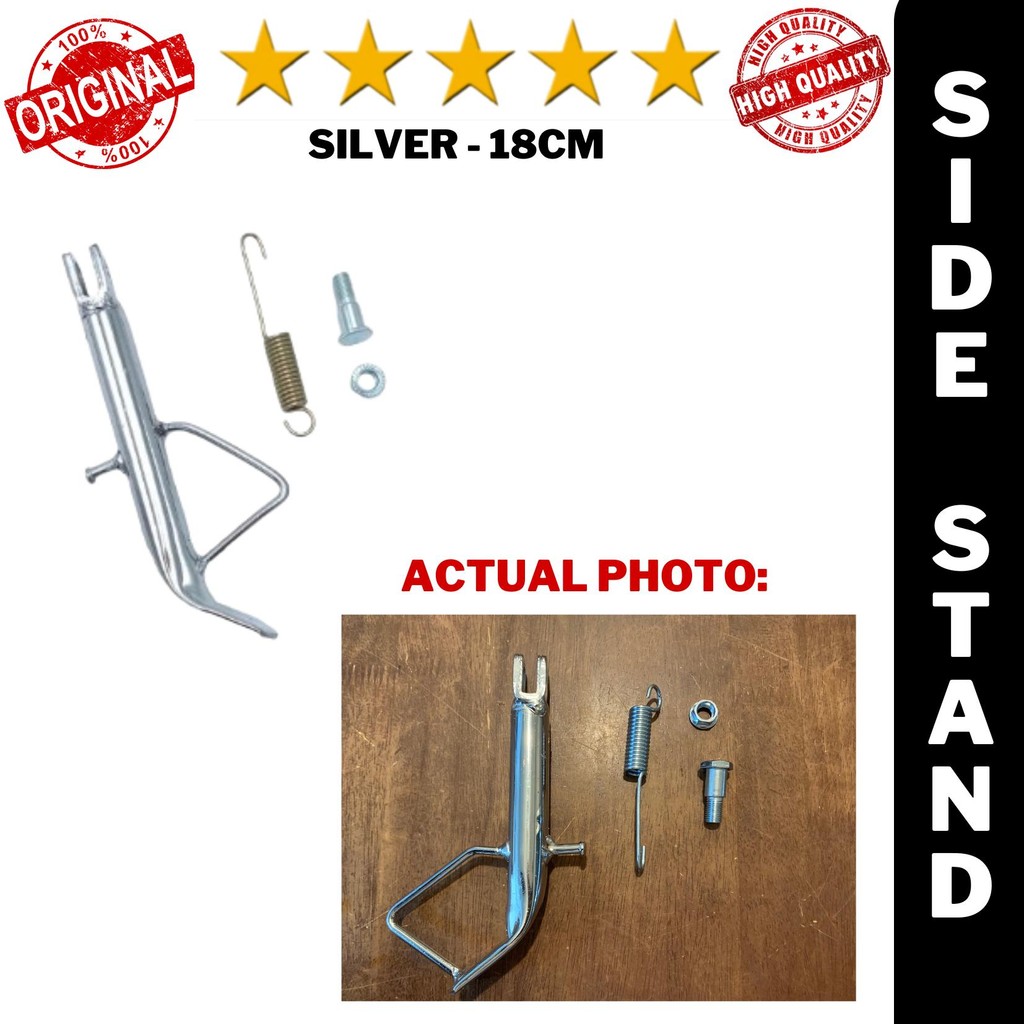 BASTE 18 CM SILVER SIDE STAND FOR for HONDA BEAT FI V2/V3 Full Alloy ...