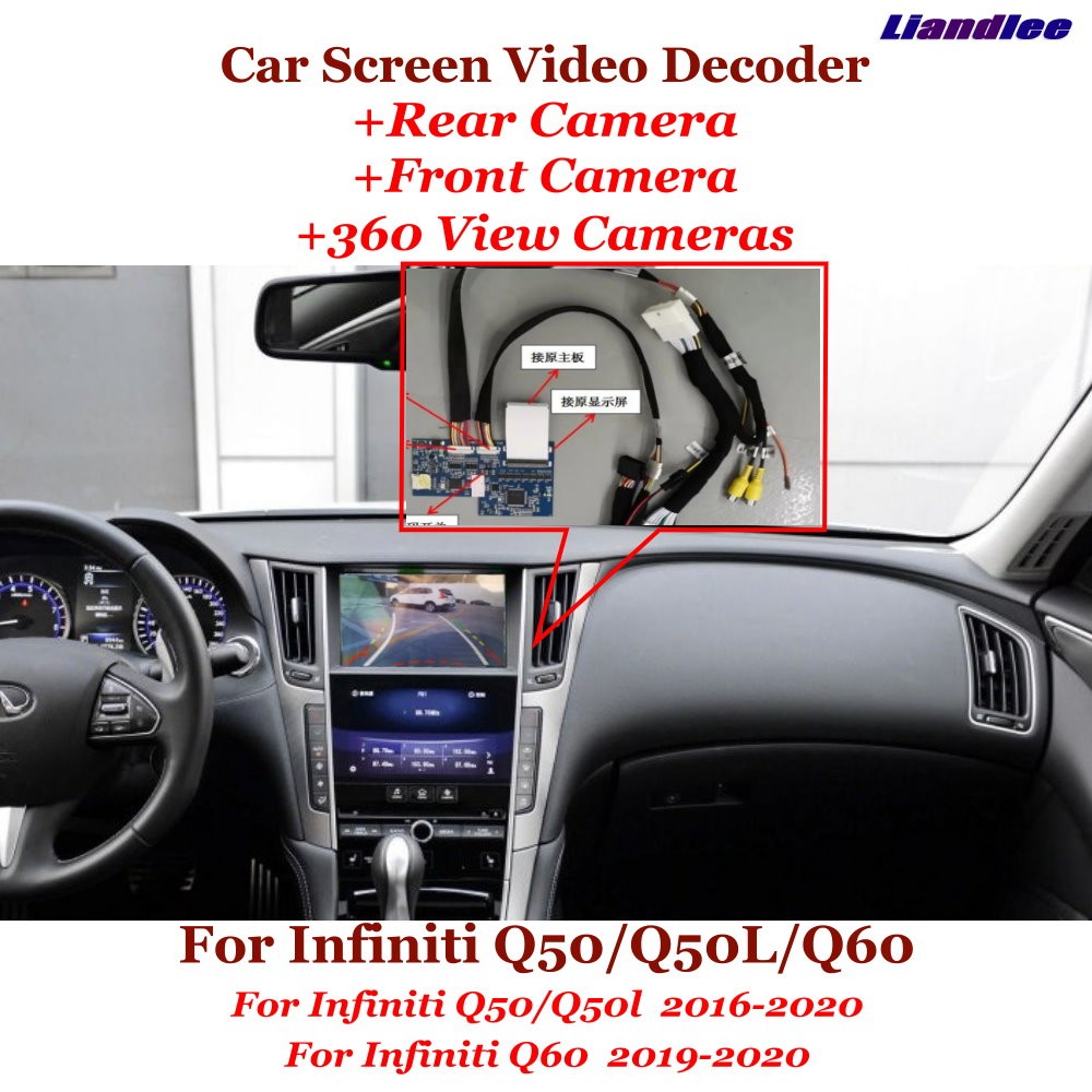 ~For Infiniti Q50/Q50L/Q60 Car Origianl Screen Video Upgrade DVR Reverse Image Decoder Rear View ...