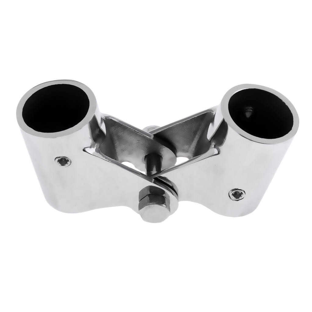 ☄Marine 316 Stainless Steel Boat Rail Fittings Folding Swivel Tube Pipe ...