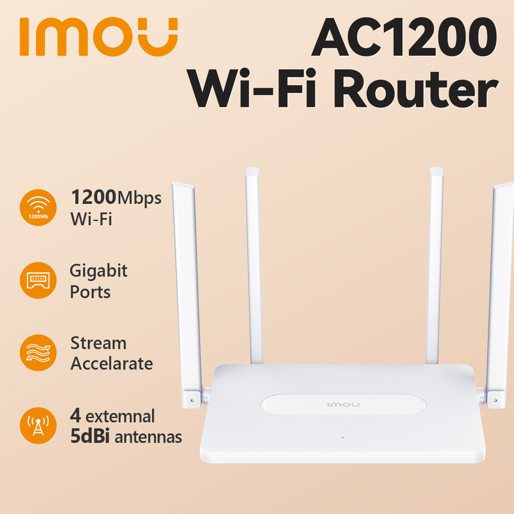 ☌IMOU AC1200 Gigabit Dual-Band Wi-Fi Router HR12G 802.11ac Technology ...