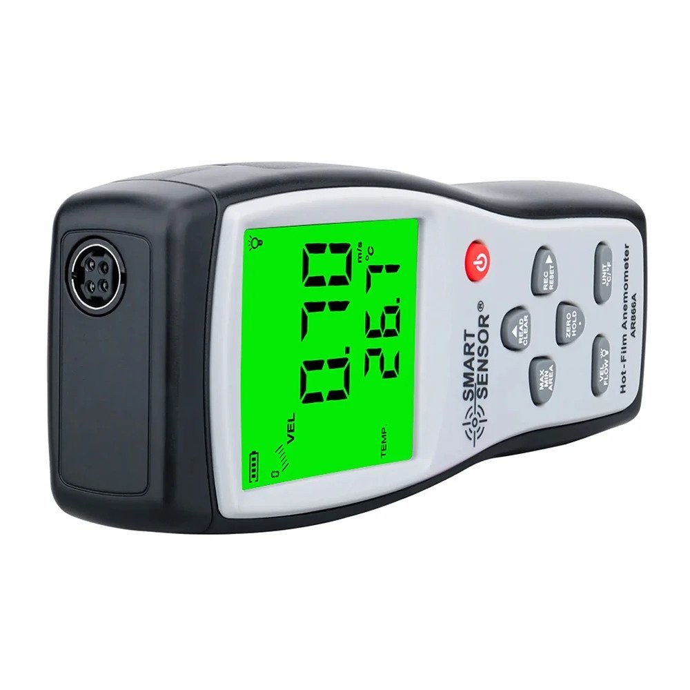 Smart Sensor AR866A Hot-film Anemometer Portable Wind Speed Meter Air ...