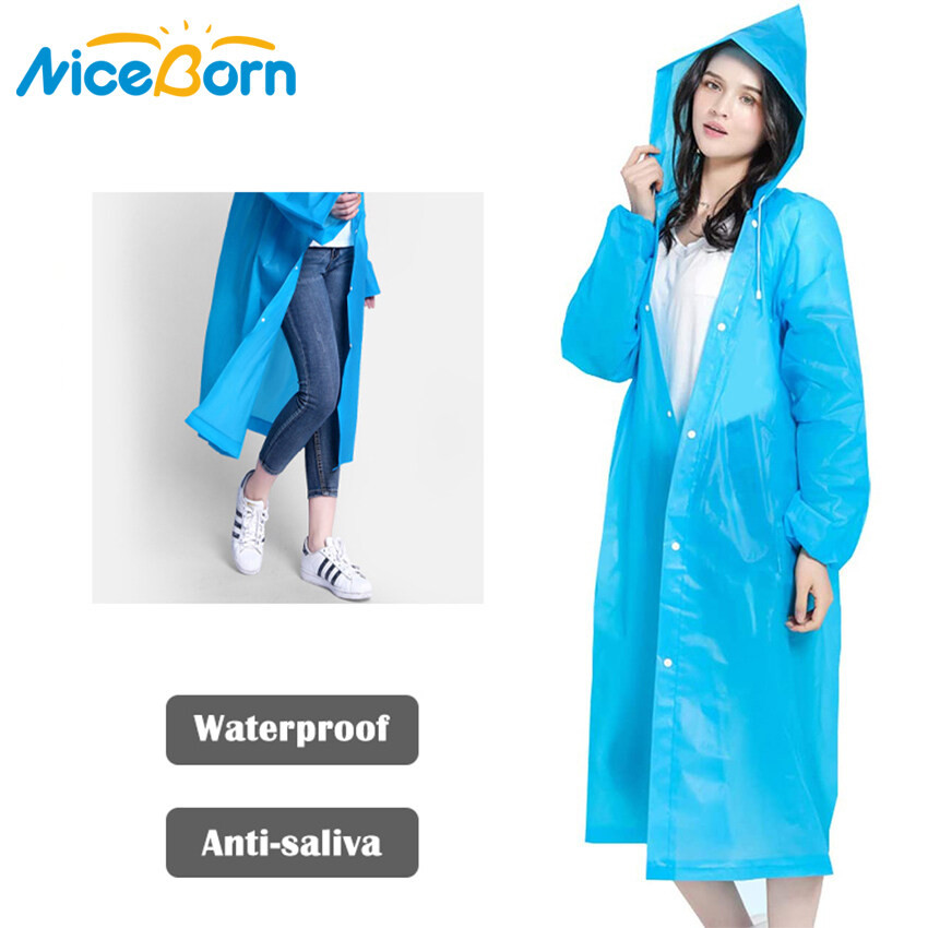 NiceBorn Transparent Raincoat Anti-splash Poncho Rainwear Anti-Spit EVA ...
