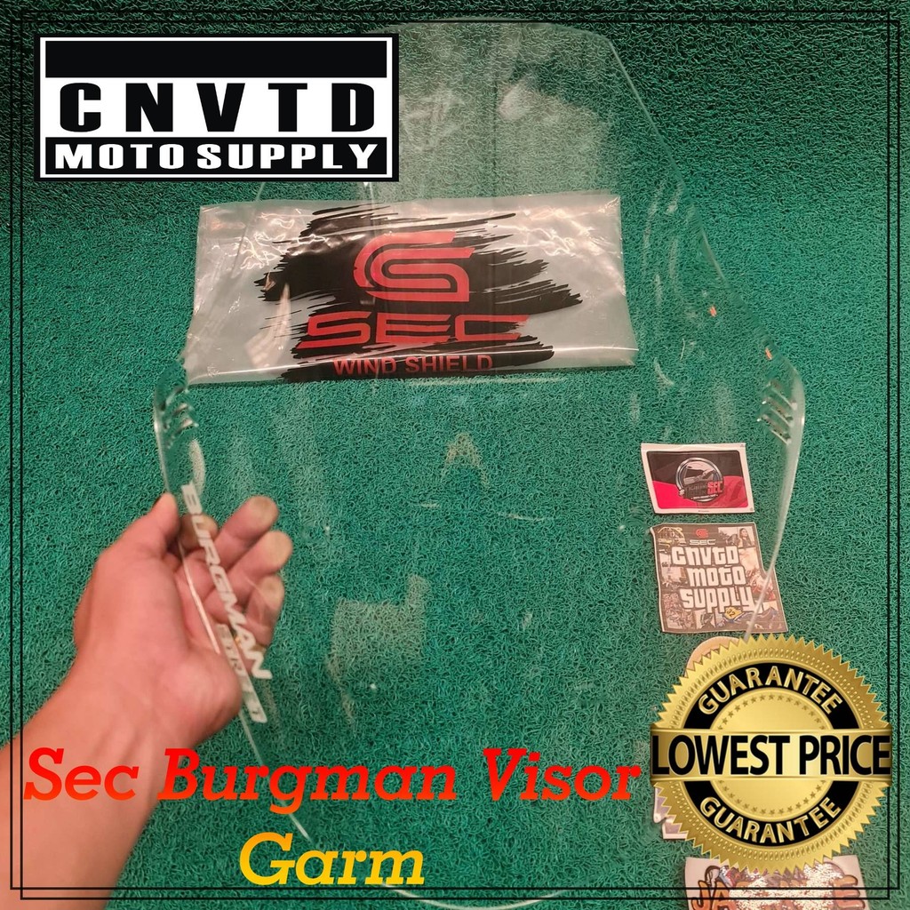 Burgman sec visor garm clear glass (bsec-4892) | Shopee Philippines