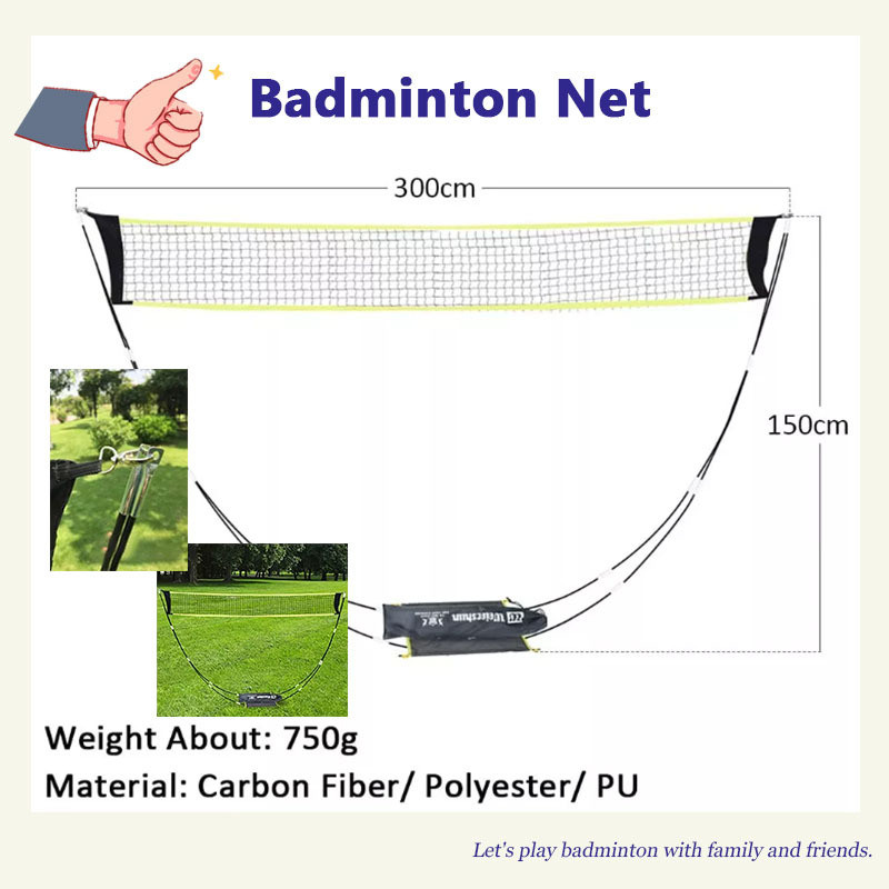 Portable Badminton Net Set With Stand Carry Bag,Folding Volleyball ...