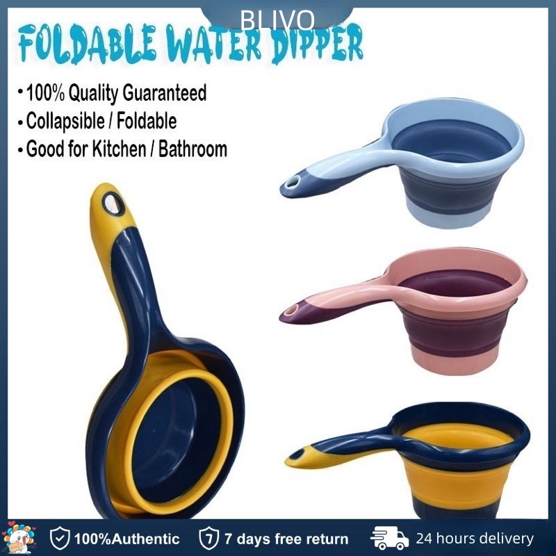 Foldable Silicone Collapsible WATER SCOOP DIPPER Water Ladle Multi ...