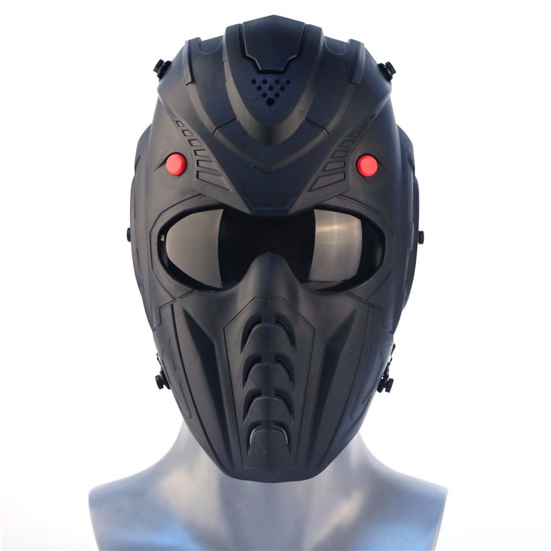 Cyberpunk Tactical Mask War Police Protective Mask with Goggles ...
