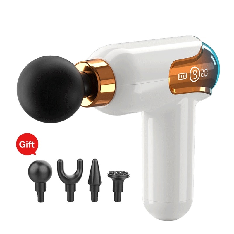 LCD Intelligent Frequency Control Mini Fascia Gun White Mini Portable ...
