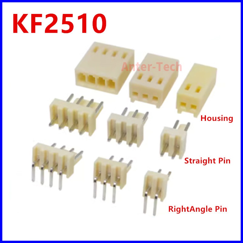 2510 2.54 mm KF2510 2P 3P 4P 8P KF2510-4AW male female housing connector straight right angle ...