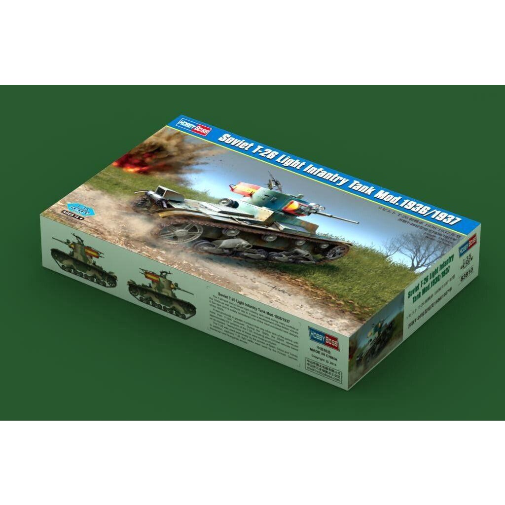 HobbyBoss 83810 1/35 Scale Soviet T-26 Light Infantry Tank Mod.1936/ ...