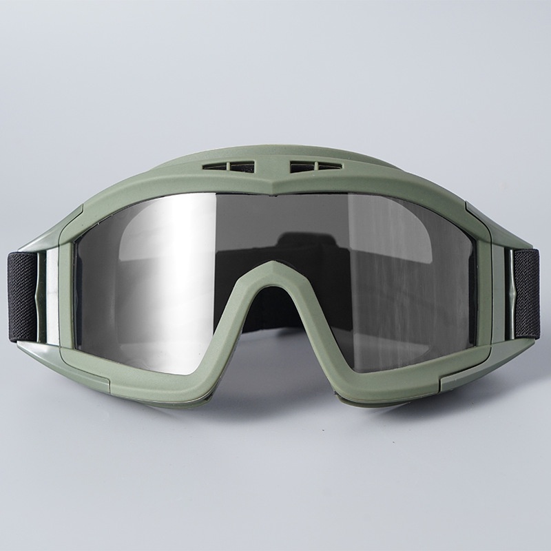 ♛⊙3 Lens Desert Locust Military fan Goggles Outdoor Tactical Glasses ...