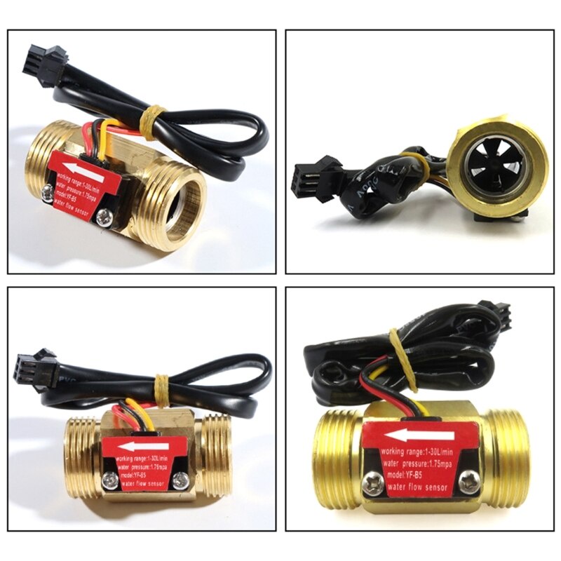 Water Flow Sensor Hall Effect Sensor Switch- Flow Meter Flowmeter ...